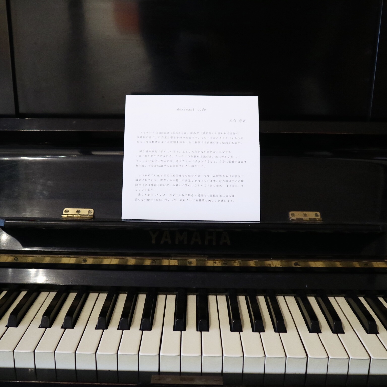 2020 河合春香 個展 ”dominant code” – Haruka KAWAI – 河合春香